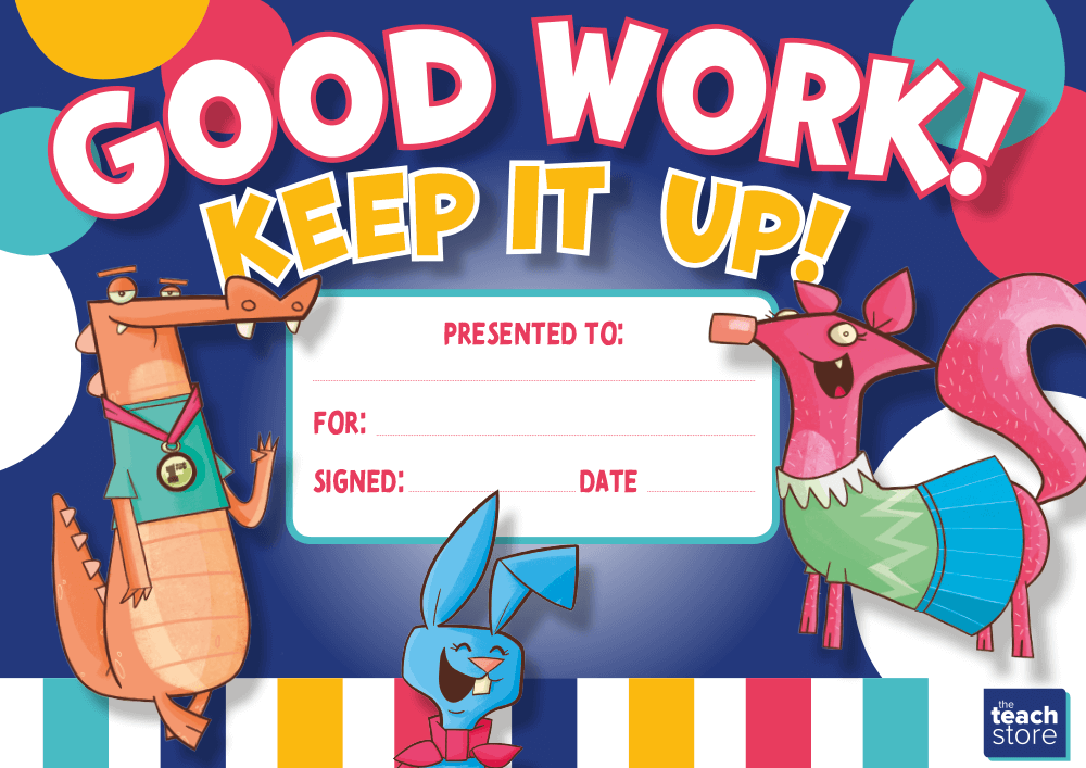 Good Work! certificate | Plazoom