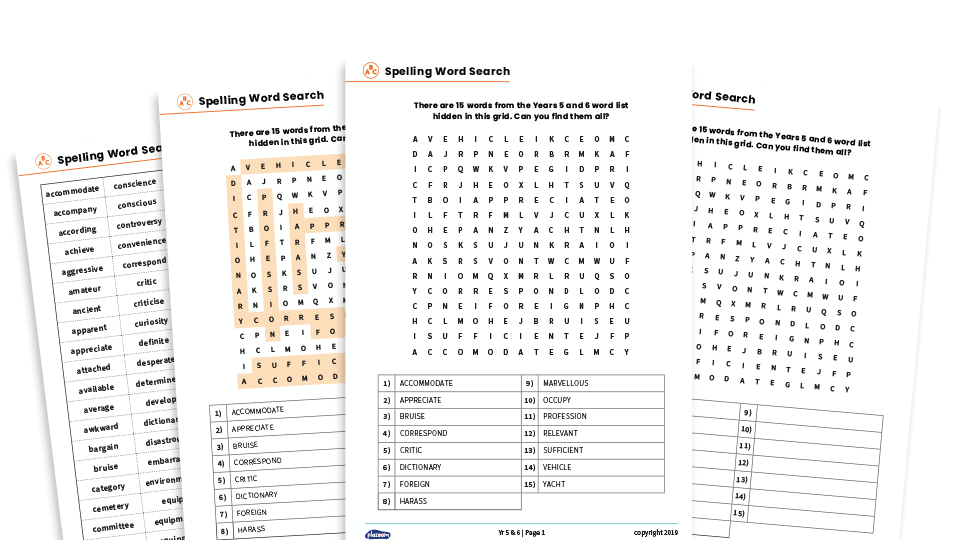 Year 5 And 6 Spelling List Words 16 Of The Best Worksheets And Year 5 And 6 Spelling List Words 16 Of The Best Worksheets And