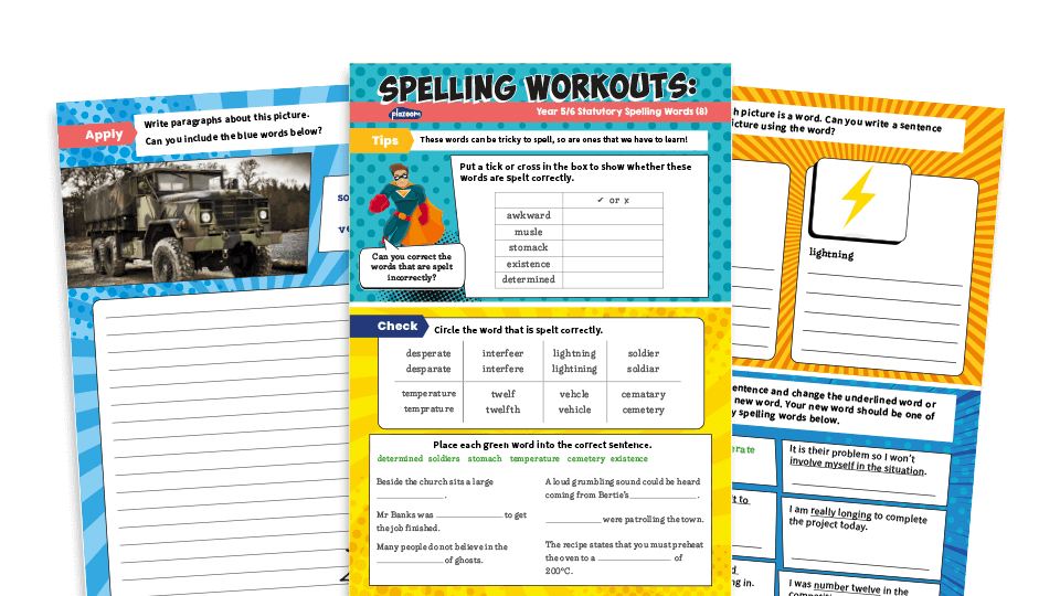 Years 5 And 6 Statutory Spelling Words 8 KS2 Spelling Worksheets