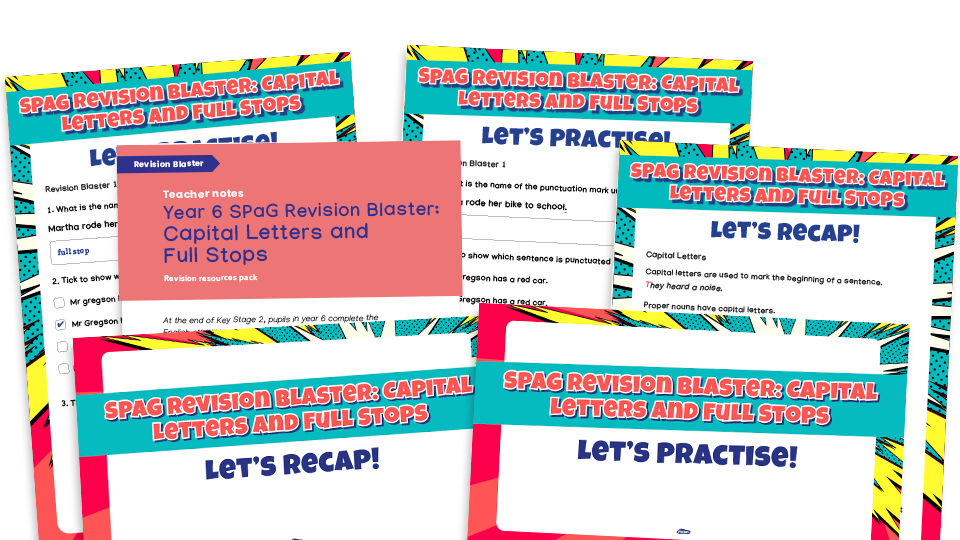 KS2 SATs SPaG Revision Blaster Capital Letters And Full Stops Plazoom