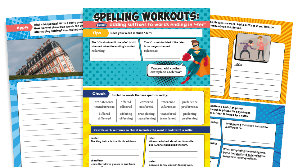 Year 5 And 6 Spelling Words Ending In fer Suffix KS2 Spelling