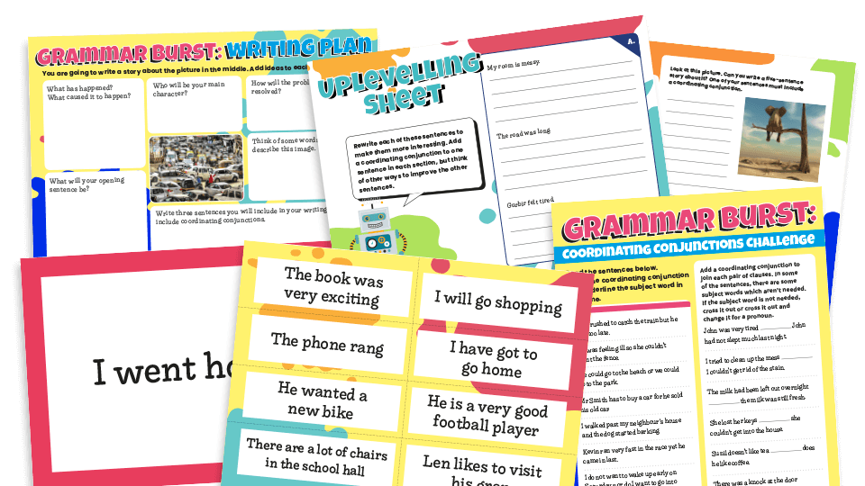 Grammar Burst: Y3 - Coordinating Conjunctions | Plazoom