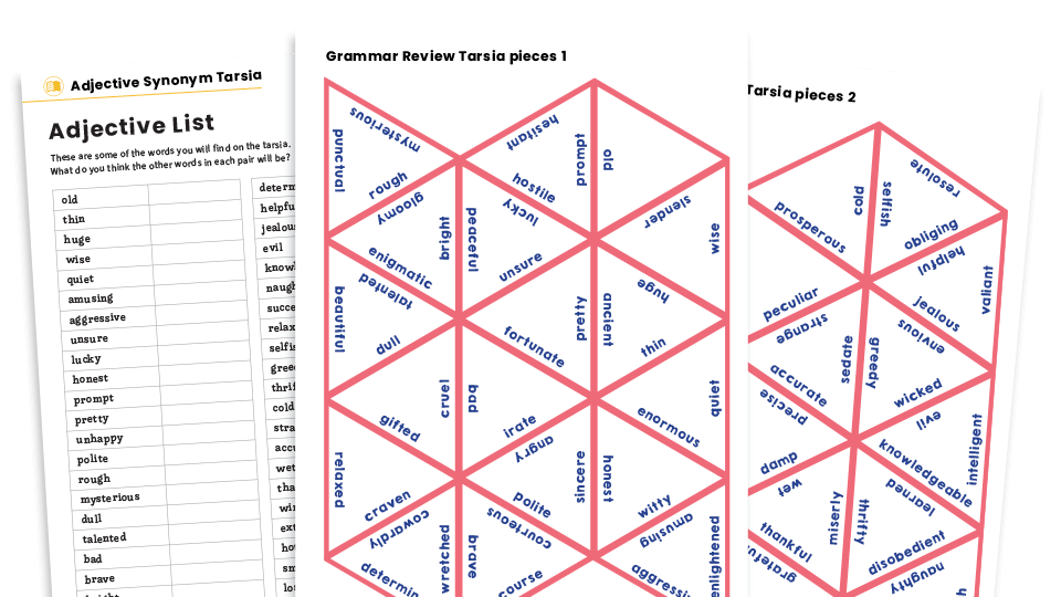 KS2 Adjective Synonyms Tarsia Puzzle Worksheets Plazoom KS2 Adjective Synonyms Tarsia Puzzle Worksheets Plazoom