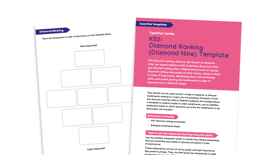 KS2 Essential Templates Diamond Ranking Diamond Nine Plazoom KS2 Essential Templates Diamond Ranking Diamond Nine Plazoom