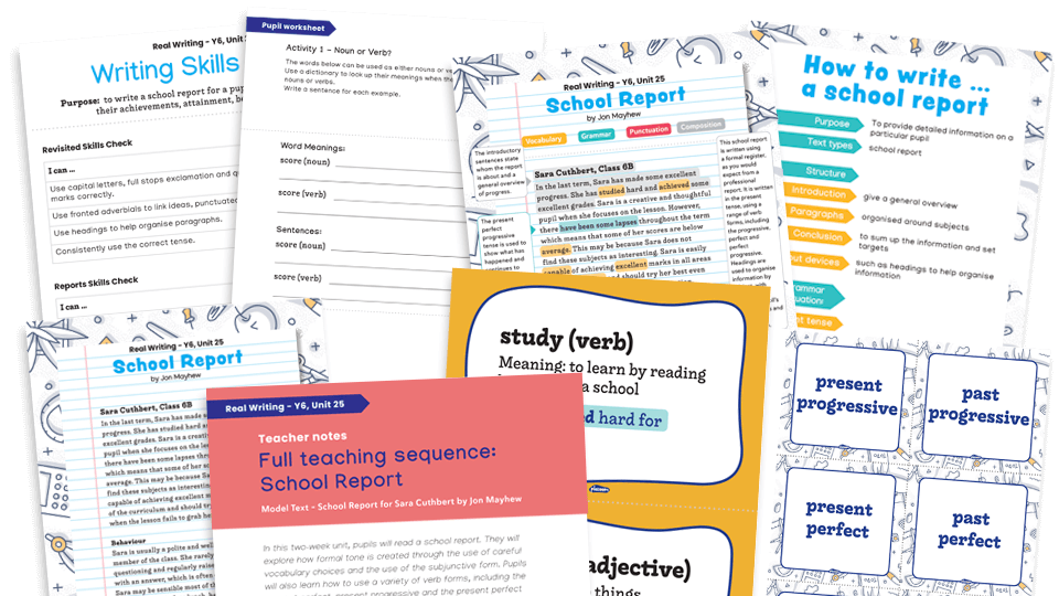 Year 6 Model Text Resource Pack 25: ‘School Report’ (Report; English ...