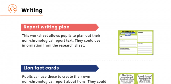 Animals Non-Chronological Reports – KS1 Text Types: Writing Planners ...