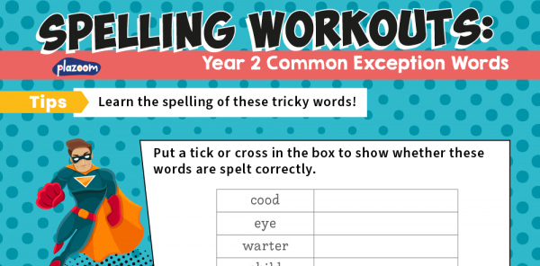 Year 2 Common Exception Words – KS1 Spelling Worksheets Pack 6 | Plazoom