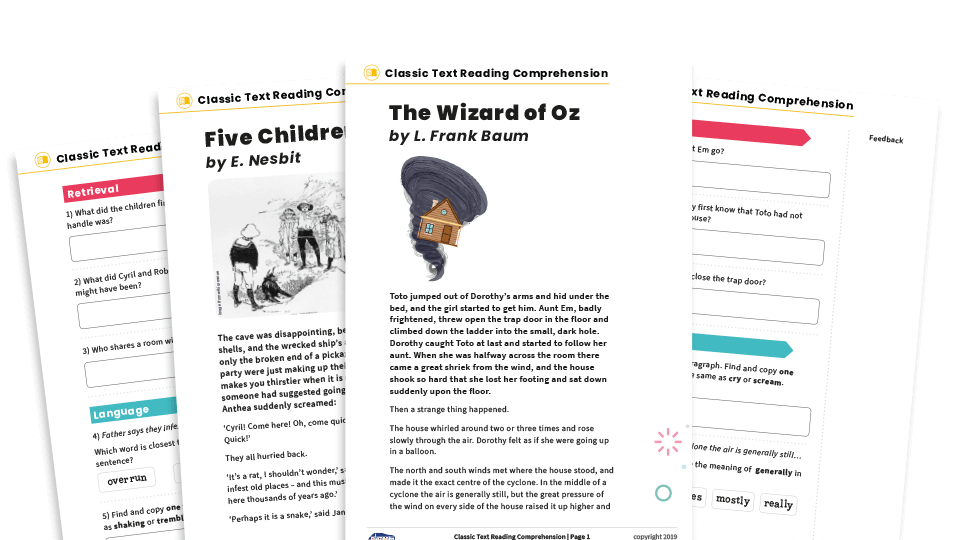 KS2 Reading Comprehension – Classic Literature Texts – The Wizard of Oz ...