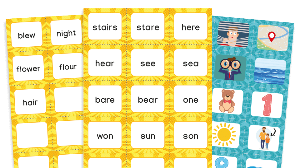 Year 2 Homophones Make a Match – KS1 Grammar Games | Plazoom