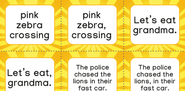 Y5 Commas to Avoid Ambiguity Make a Match - KS2 Grammar Games | Plazoom