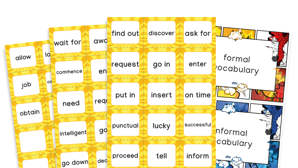 Y6 Formal and Informal Language Make a Match - KS2 Grammar Games | Plazoom
