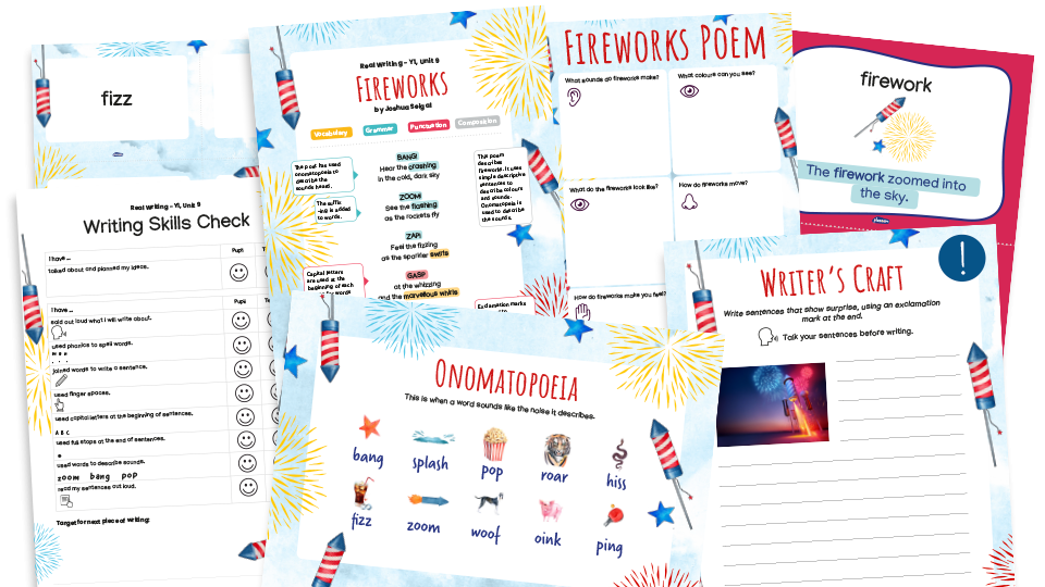 Year 1 Model Text Resource Pack 9: Fireworks (Poem; celebrations ...