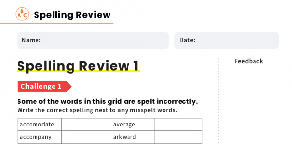 Spelling KS2 – Revision Worksheets for Years 5 and 6 | Plazoom