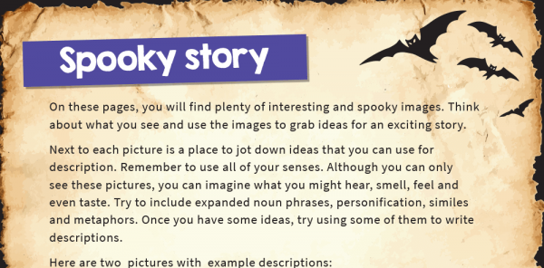 KS2 Story Writing Ideas Pack - Spooky Stories | Plazoom