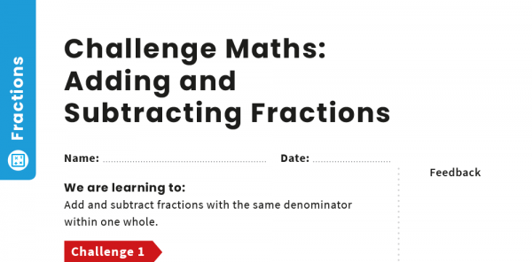 Adding and Subtracting Fractions: Y3 – Fractions – Maths Challenge ...