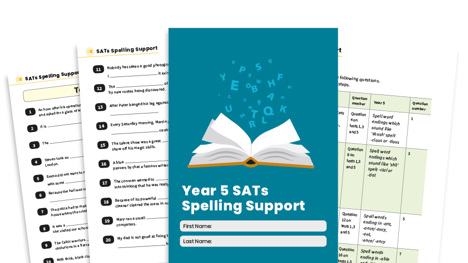 SATs Practice Papers - Year 5 Spellings | Plazoom