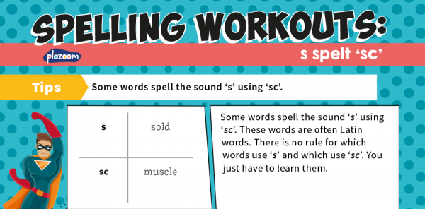 Year 3 and 4 ‘s’ Sound Spelt ‘sc’ Worksheets – KS2 Spelling Workouts ...