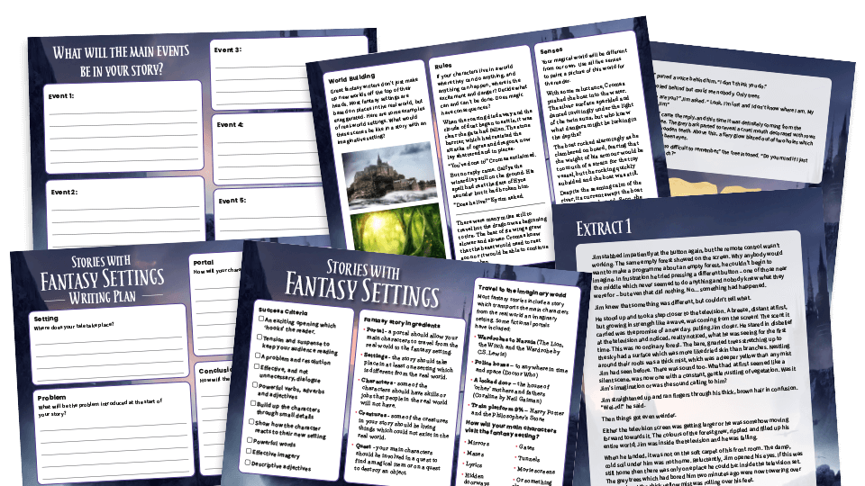 KS2 English Worksheets – Fantasy Story Writing | Plazoom