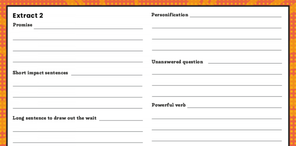 Creating Suspense – KS2 Writing Features Challenge Mat Worksheets | Plazoom