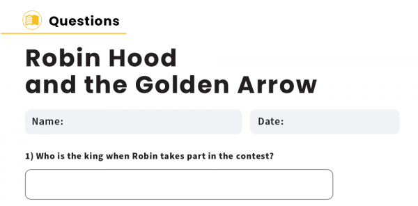 Robin Hood and the Golden Arrow – KS2 Reading Comprehension Worksheets ...