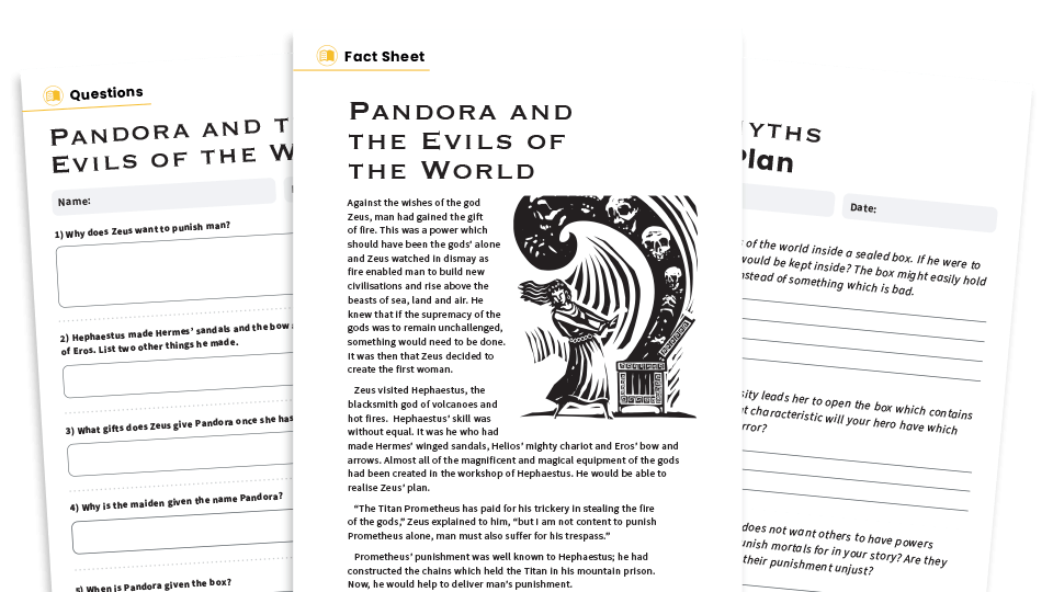Pandora and the Evils of the World – KS2 Reading Comprehension ...