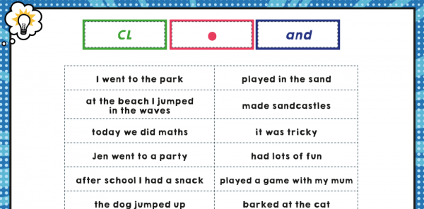 Year 1 Using ‘and’ to join words and clauses – KS1 Grammar Activities Pack | Plazoom