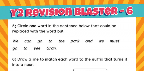 KS1 SATs Reading Worksheets – Revision Blaster: Pack 6 of 10 | Plazoom