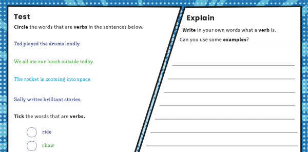 Year 2 Verbs – KS1 SPaG Challenge Mat Worksheets | Plazoom