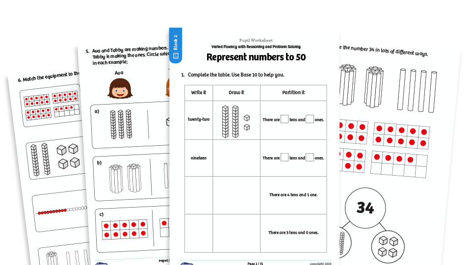 Representing Numbers Worksheet