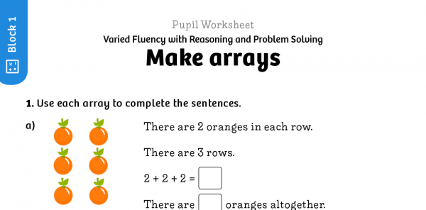 White Rose Maths: Y1 Summer Term – Block 1: Make arrays maths ...