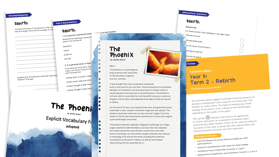 Y5 Reading Comprehension (spring): The Phoenix | Plazoom
