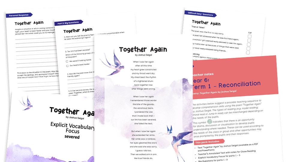 Y6 Reading Comprehension (autumn): Together Again | Plazoom