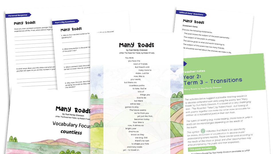 Y6 Reading Comprehension (summer): Many Roads | Plazoom