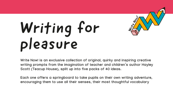 Writing prompts for KS1 and KS2: Write Now! 1-40 | Plazoom