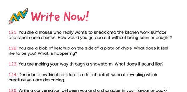 Writing prompts for KS1 and KS2: Write Now! 121-160 | Plazoom