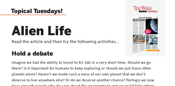 Topical Tuesdays: Alien Life – KS2 News Story and Reading and Writing ...
