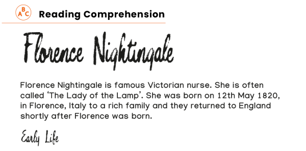 Florence Nightingale KS1 Non-Fiction Reading Comprehension Worksheets ...