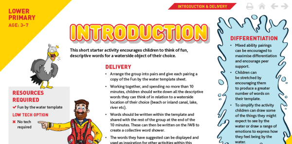 RNLI KS1 Water Safety Resources Pack – Stay Safe and Have Fun by the ...