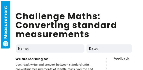 Converting Standard Measurements: Year 6 – Measurement – Maths ...
