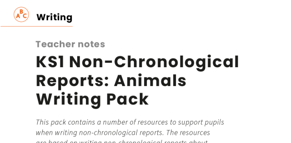 Animals Non-Chronological Reports – KS1 Text Types: Writing Planners ...