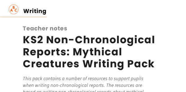 Mythical Creatures Non-Chronological Reports – KS2 Text Types: Writing Planners and Model Texts ...