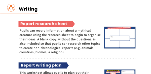 Mythical Creatures Non-Chronological Reports – KS2 Text Types: Writing Planners and Model Texts ...