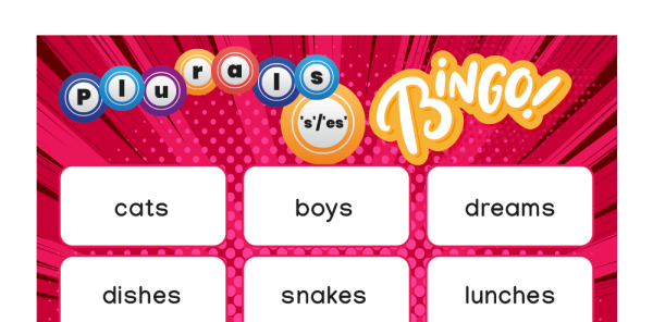 Year 1 Plurals Bingo – KS1 Grammar Game | Plazoom