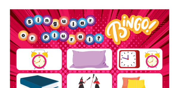 Year 1 ‘Singular or Plural?’ Bingo – KS1 Grammar Games | Plazoom