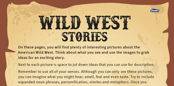 KS2 Writing and Story Planning – Wild West Image Prompts and ...