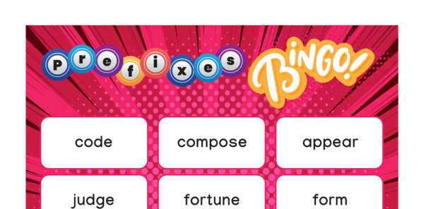 Year 5 Prefixes Bingo – KS2 Grammar Games | Plazoom