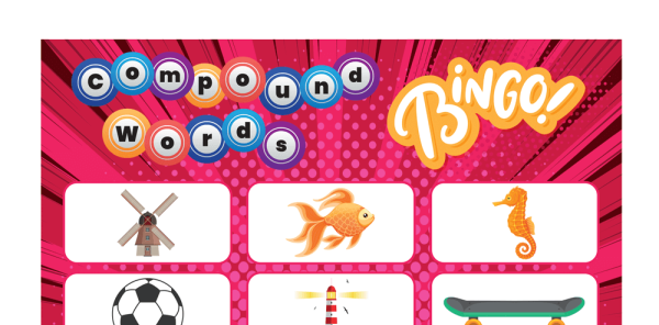 Year 2 Compound Words Bingo: Grammar Games | Plazoom
