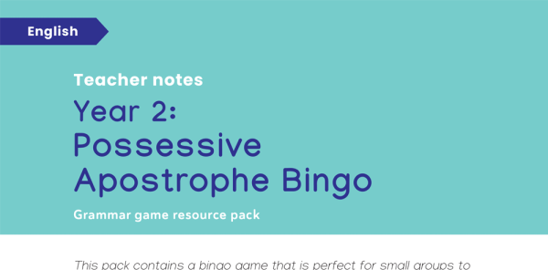 Year 2 Possessive Apostrophe Bingo: Grammar Games | Plazoom
