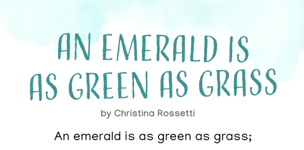 KS1 ‘An Emerald is as Green as Grass’ Poetry Resources Pack ...