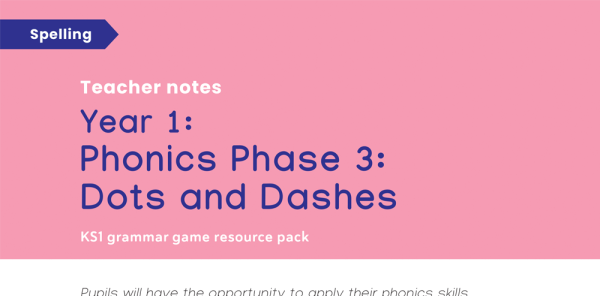 Phase 3 Phonics – Year 1 Spelling Games: Dots and Dashes | Plazoom